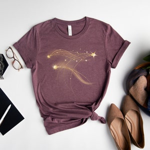 Blazing Stars Shirt, Comet Shirt, Mystical Comet Star Shirt, Magical Star T-shirt, Crescent ...