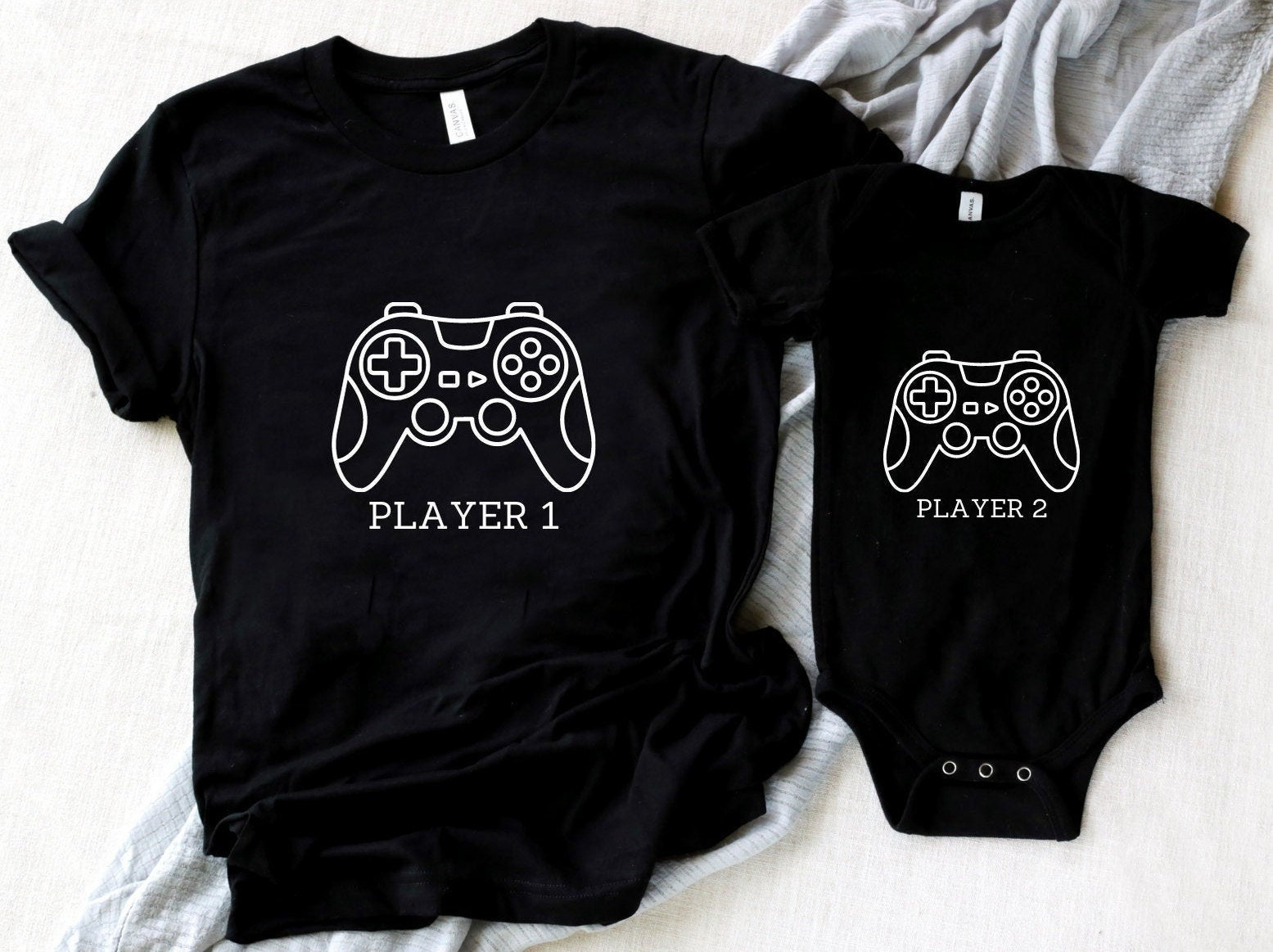 Player 1 and Player 2 Shirts Dad and Son Matching T-shirts - Etsy