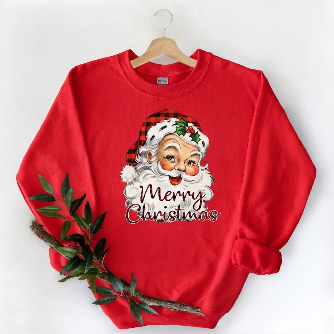 Santa Merry Christmas Hoodie, Santa Claus Sweatshirt, Merry Christmas ...