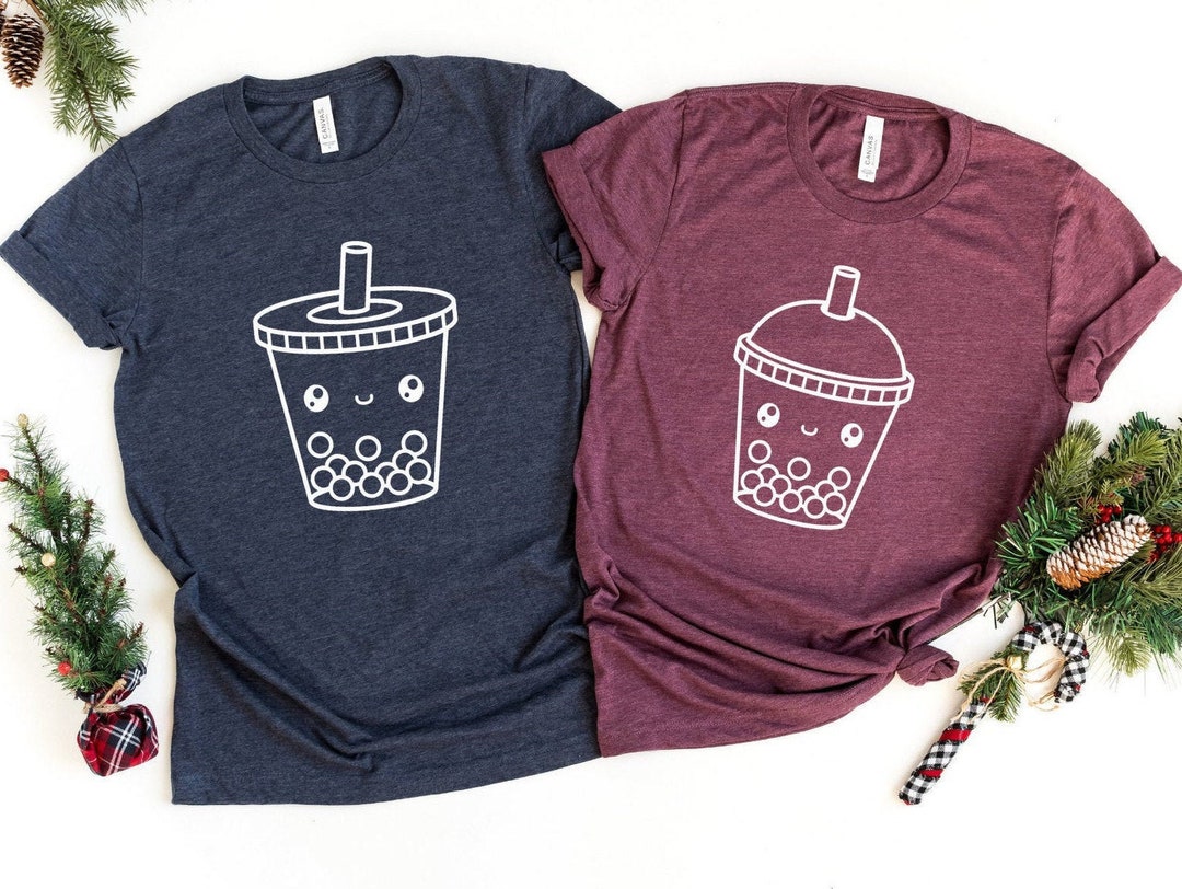 Boba Tea Shirt, Bubble Tea T-shirt, Boba Tea Couple Shirt, Boba Friends ...