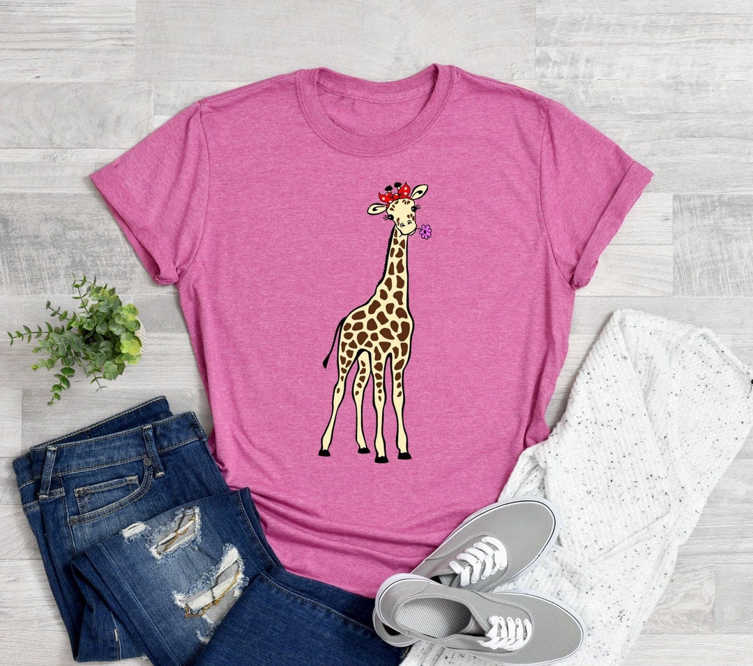 Funny Giraffe Shirt, Cute Giraffe T-shirt, Zoo Shirt, Animal Lover ...