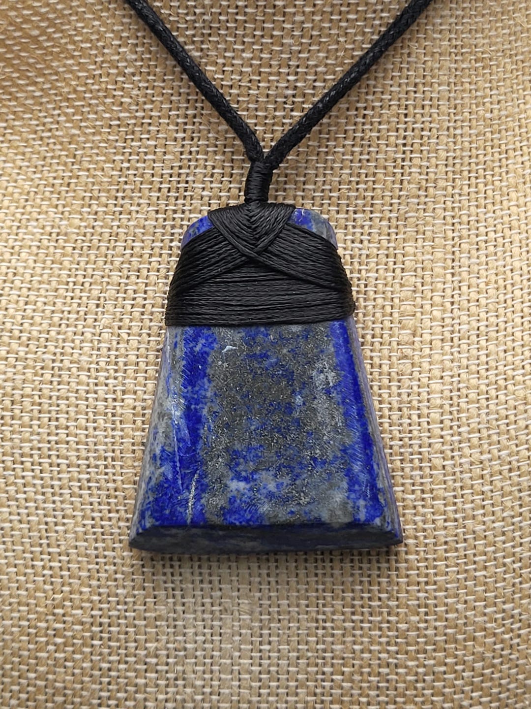 Lapis Lazuli Pounamu Toki Adze Pendant Necklace - Māori Polynesian ...