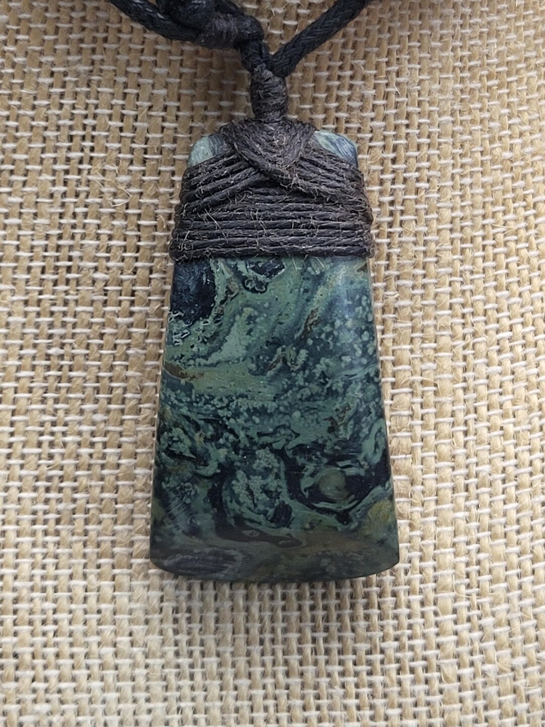 Kambaba Jasper Pounamu Toki Adze Pendant Necklace - Māori Polynesian ...