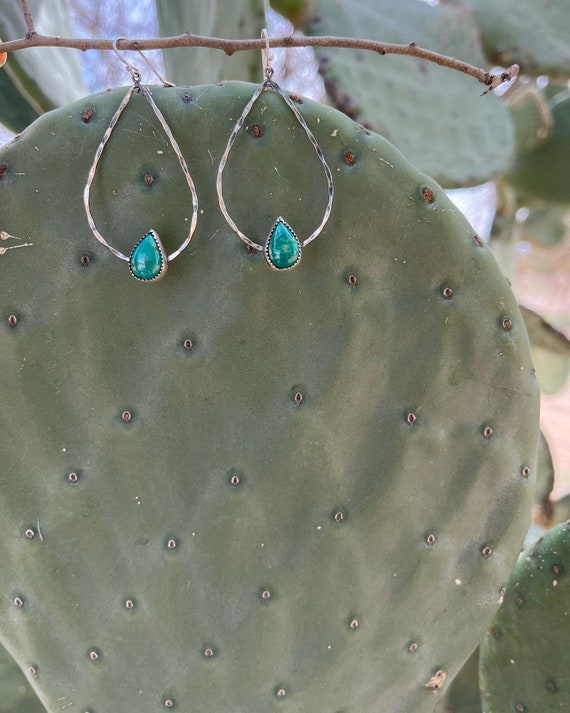 Tyrone Turquoise Teardrop Earrings - Etsy