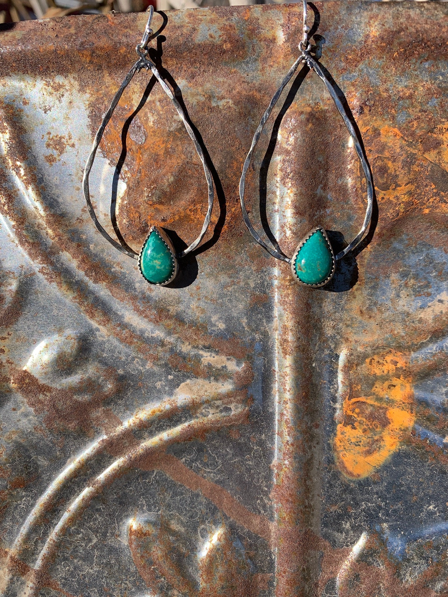 Tyrone Turquoise Teardrop Earrings - Etsy