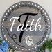 Faith Circle Wood Sign - Bible Verse Sign - Hebrews 11:1 - Christian ...