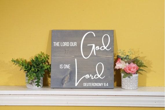 The Lord Our God Wood Sign is One Lord Christian Home | Etsy