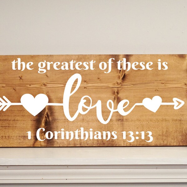 The Greatest is Love - Etsy