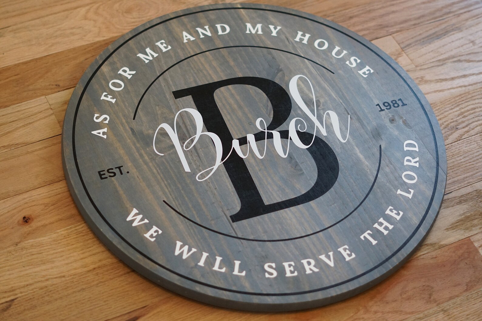 Last Name Family Sign Christian Home Decor as for Me and - Etsy