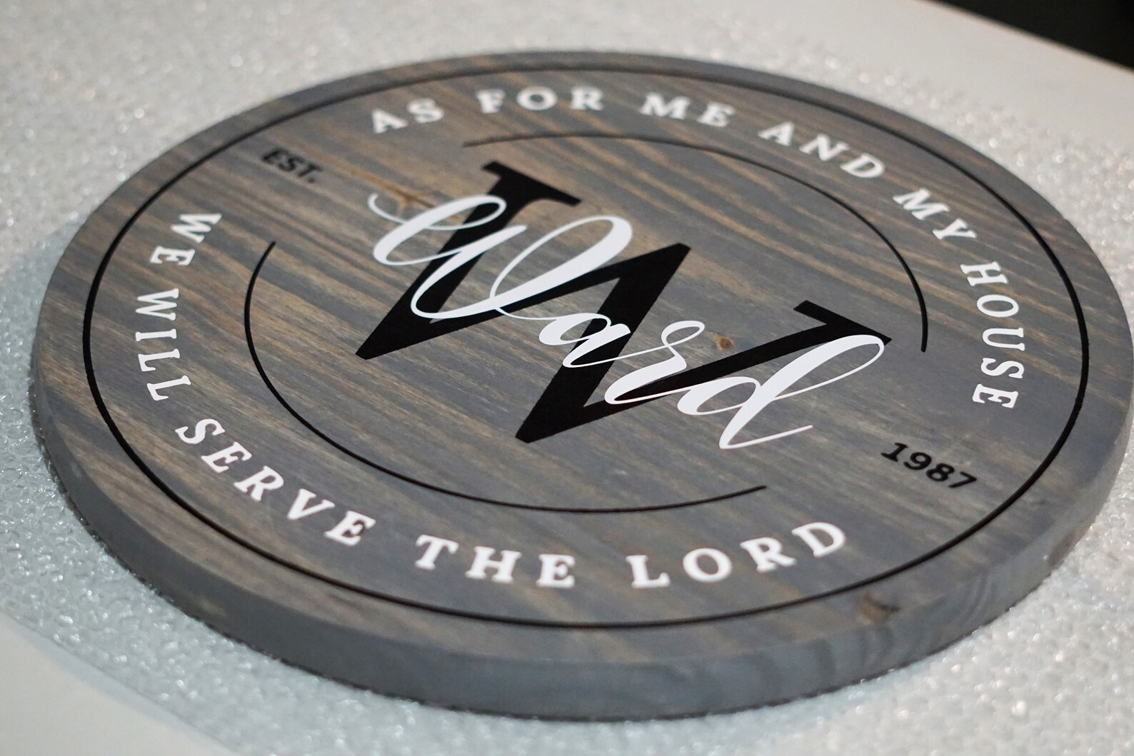 Last Name Family Sign Christian Home Decor as for Me and - Etsy