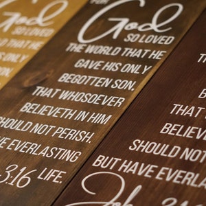 For God so Loved the World Wood Sign - Christian Home Decor - Bible ...