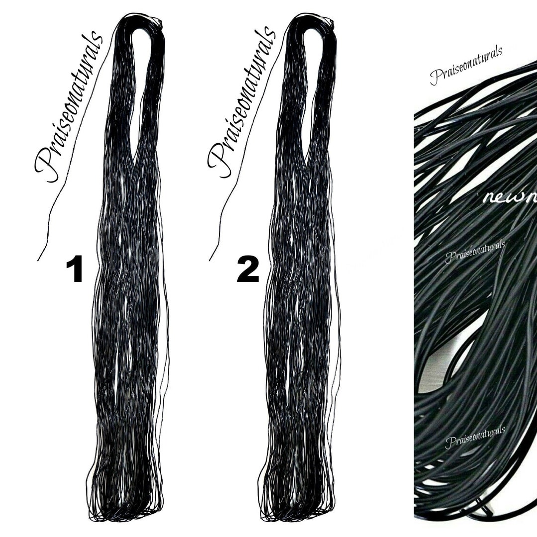African Rubber Thread for Hair for Stretching Out Natural Hair Without ...