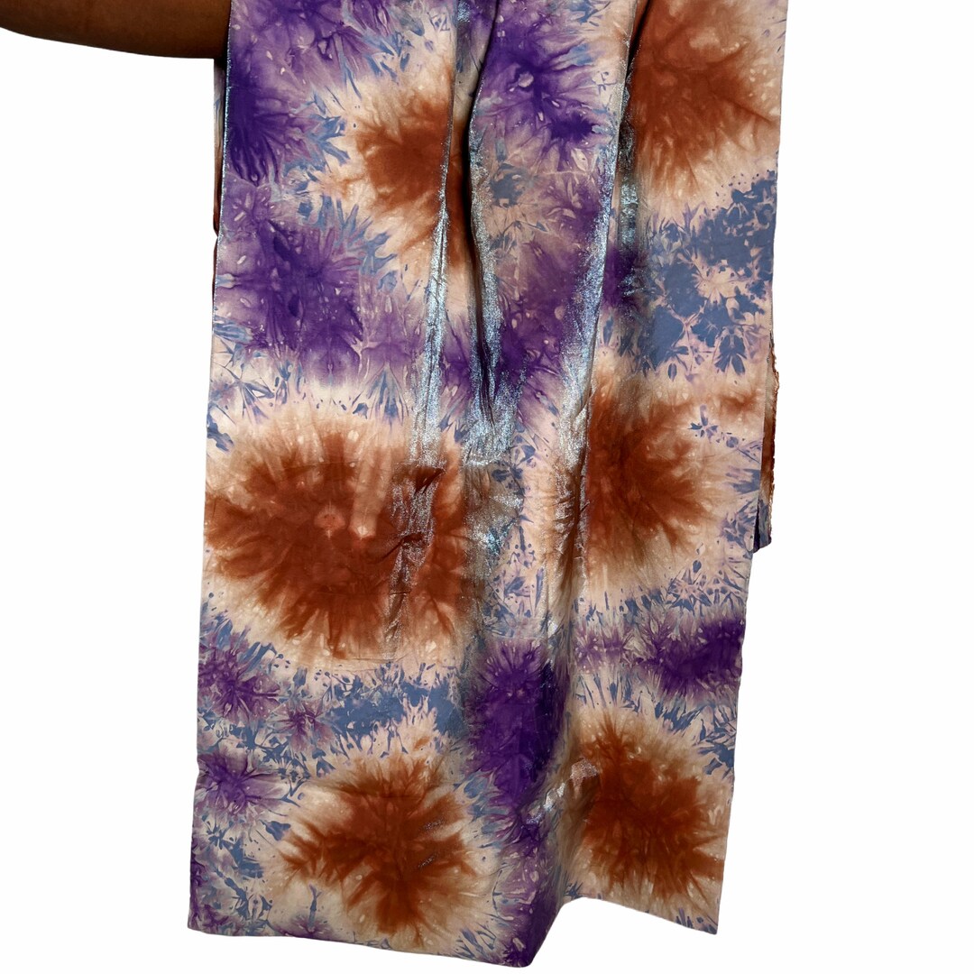 Adire Glitters African Silky Glittering Crepe 4 Yards Tie Dye Silky ...
