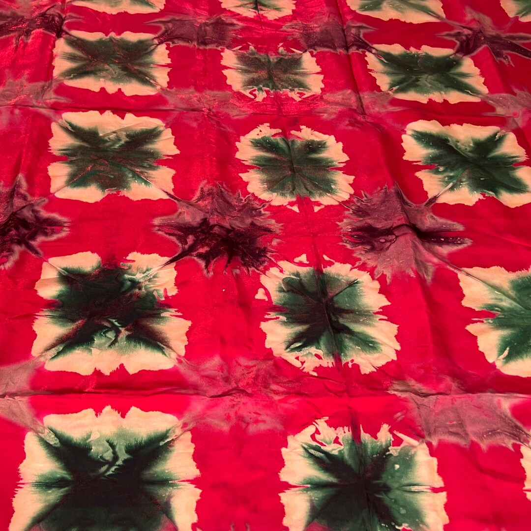 Adire Glitters African Silky Glittering Crepe 4 Yards Tie Dye Silky ...