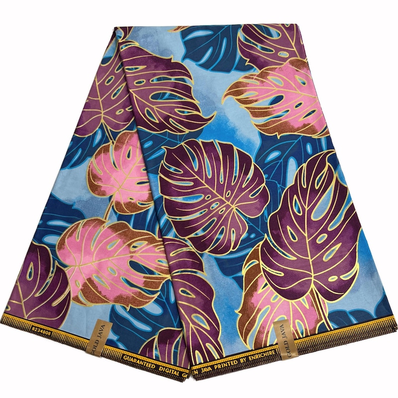 Pink Gold African Fabric - Etsy UK