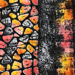 Adire Soft 100% Cotton Brocade Hand Dyed Pebble Design Handwork Batik ...