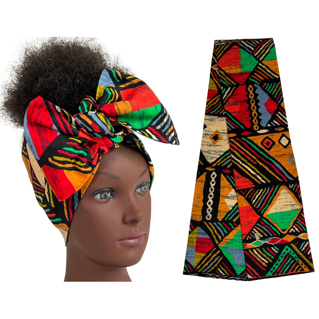 Head Tie Twisted Headband Fashionable Workout Head Scarf Ethnic Tribal ...