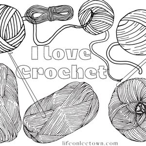 Crochet Coloring Pages (PDF FILE) - Etsy