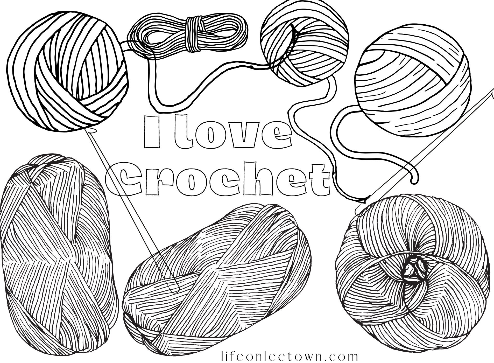 Crochet Coloring Pages (PDF FILE) - Etsy
