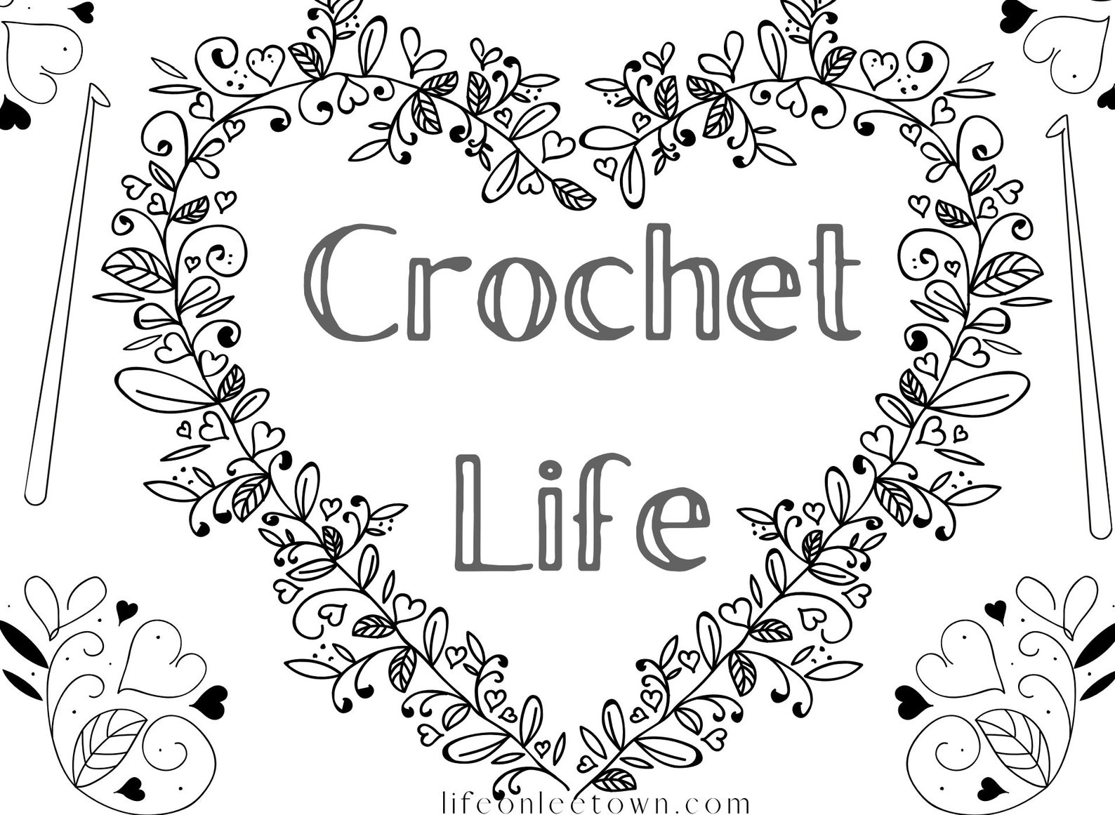 Crochet Coloring Pages (PDF FILE) - Etsy