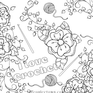 Crochet Coloring Pages (PDF FILE) - Etsy