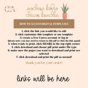 Modern Boho Classroom Bundle | Boho Classroom Decor | Boho Digital ...