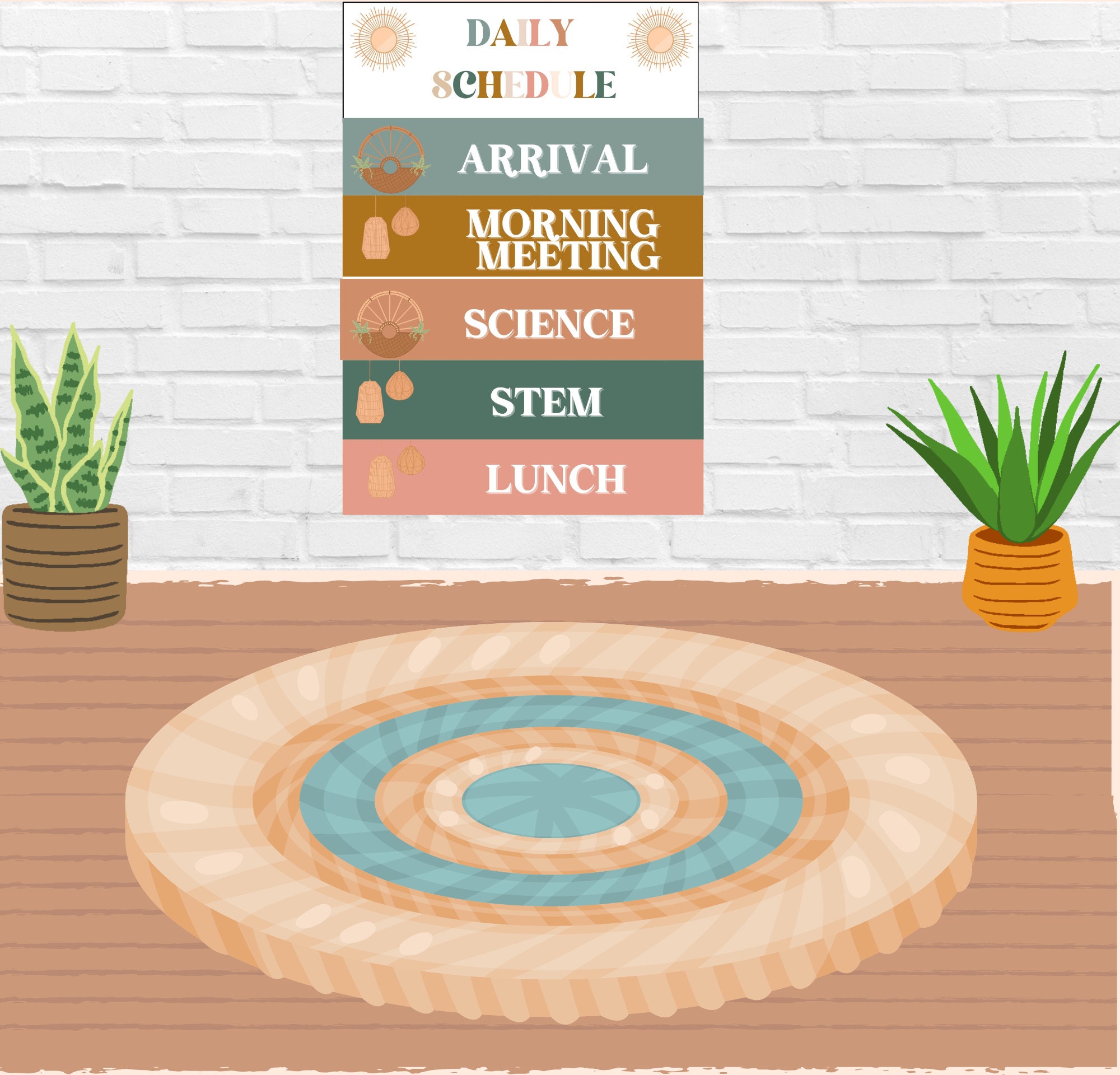 Modern Boho Classroom Bundle | Boho Classroom Decor | Boho Digital ...