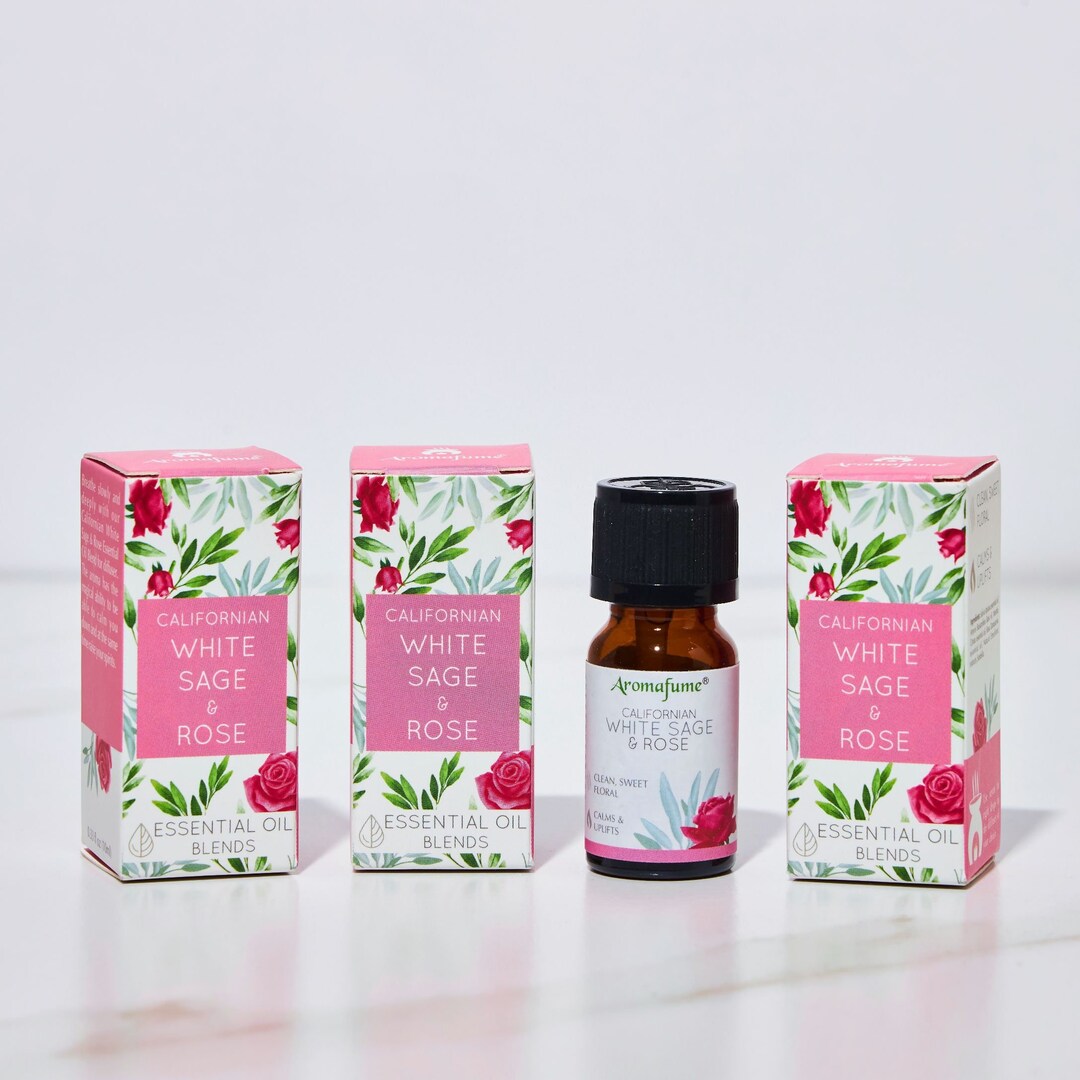 White Sage & Rose Essential Oil Diffuser Blend by Aromafume | Salvia ...