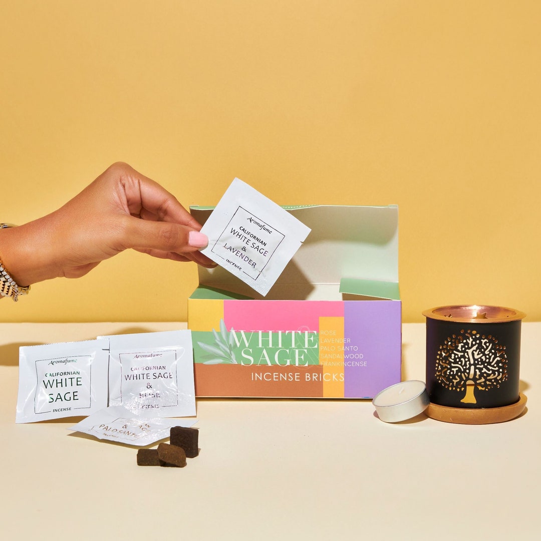 White Sage Incense Bricks Variety Pack & Tree of Life Incense Brick ...