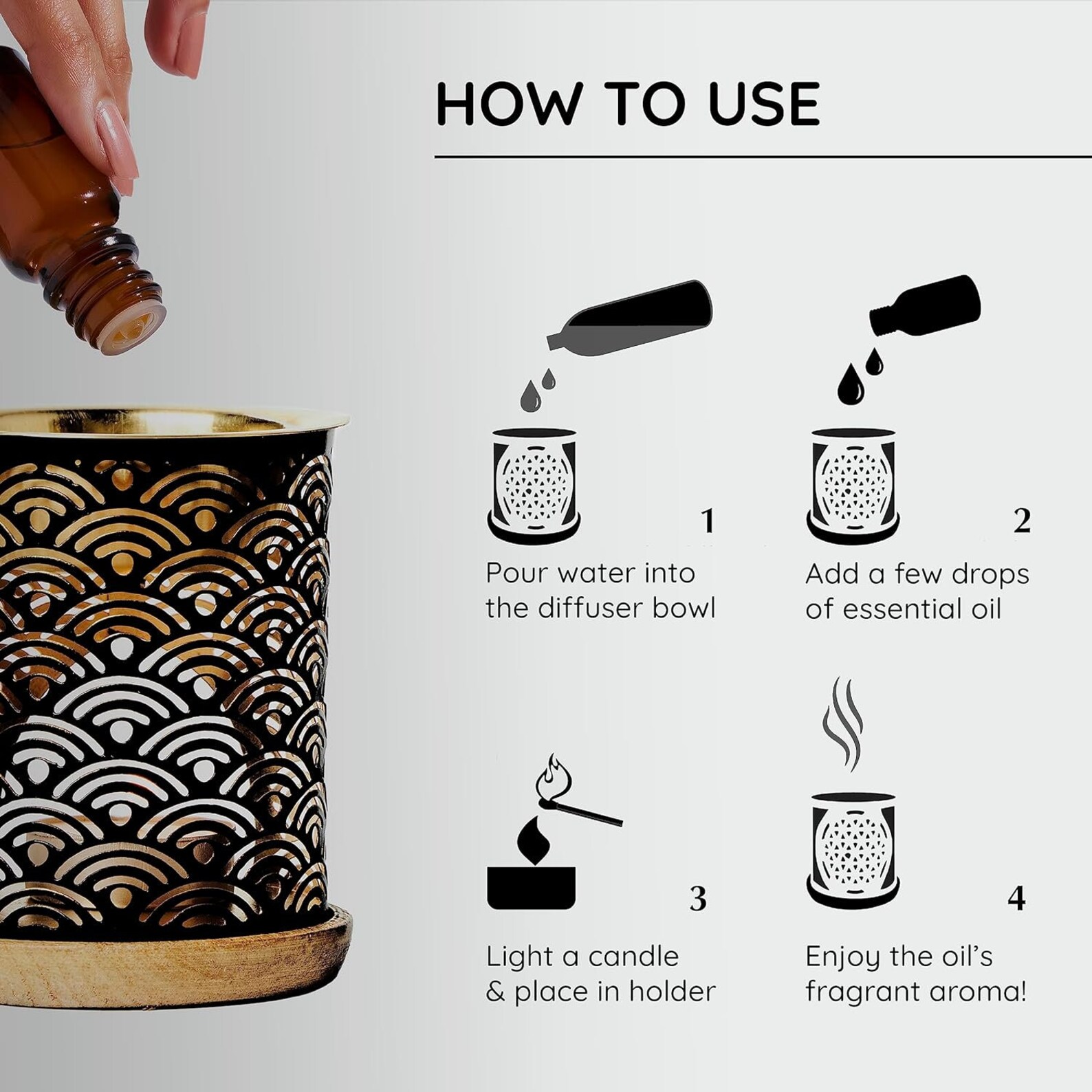 Rainbow Burner – Aromatherapy Diffuser & Smokeless Oil Warmer, Tealight ...