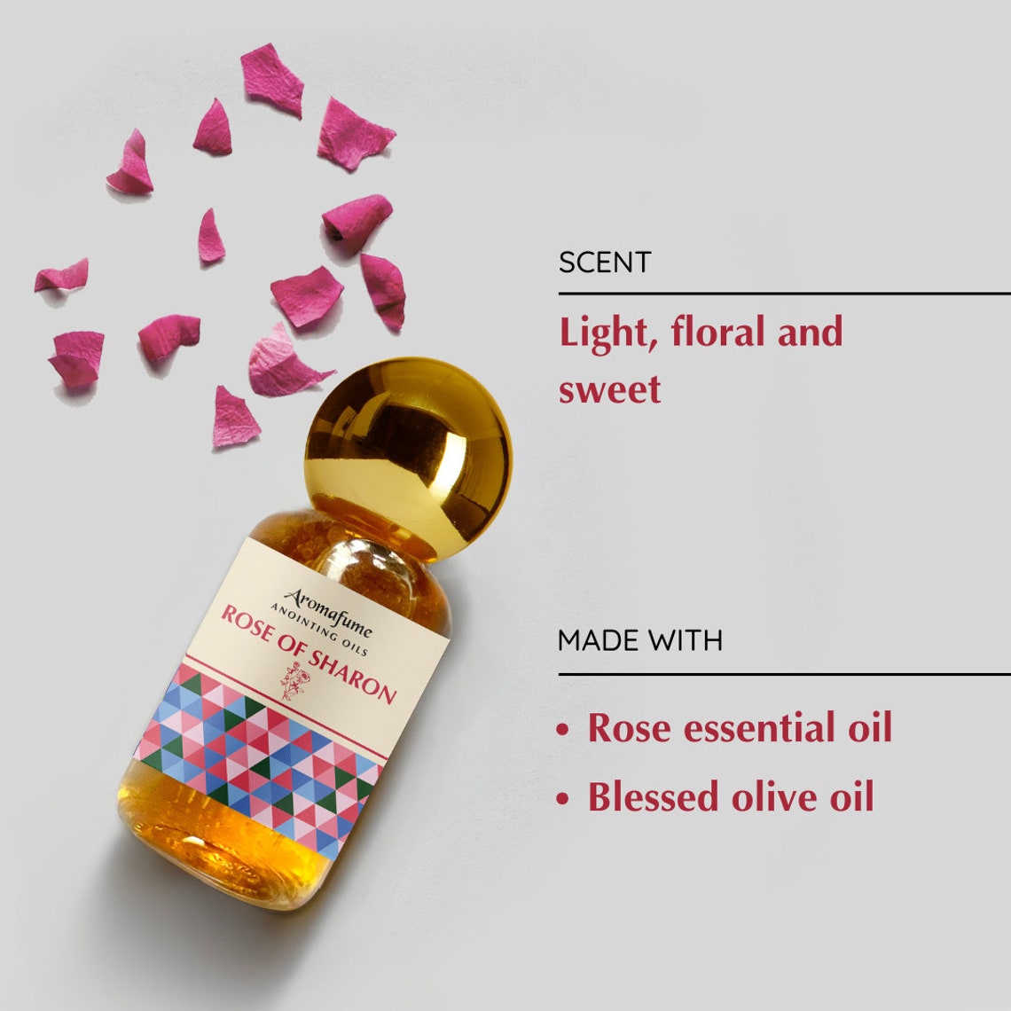 Rose of Sharon – Biblical Prayer Oil, Christian Blessing Oil, Holy Oil ...