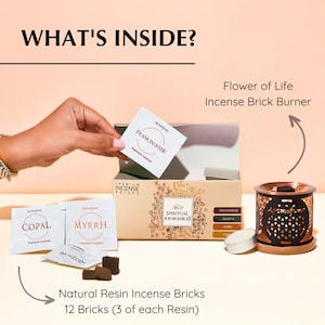 Spiritual Awareness Incense Bricks Gift Set With Incense Burner ...