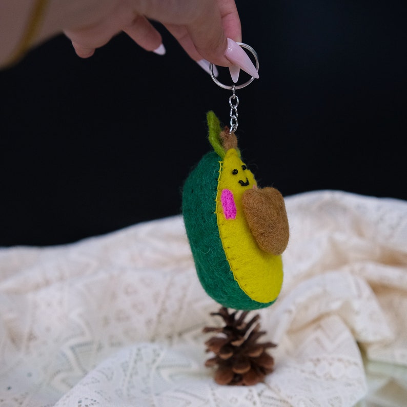 Felt Fruits Keychain, Fruits Themed Decorations, Wool Felted Apple ...