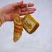 Felt Bread Keychain, Bread Toast and Croissant Keychain, Giftforher ...