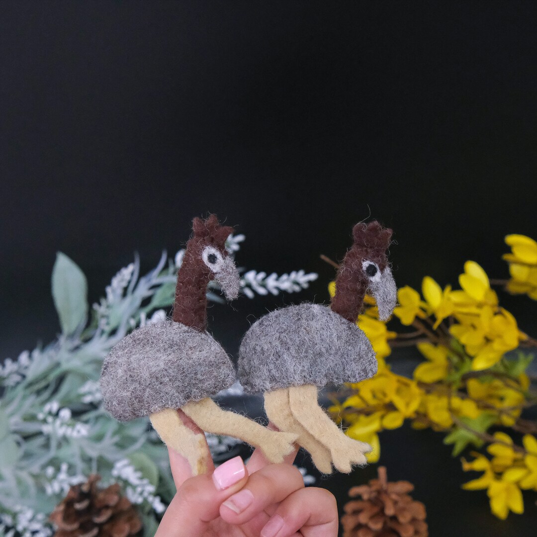 Handmade Felt Bird Finger Puppet, Storytelling for Kids, Nursery ...
