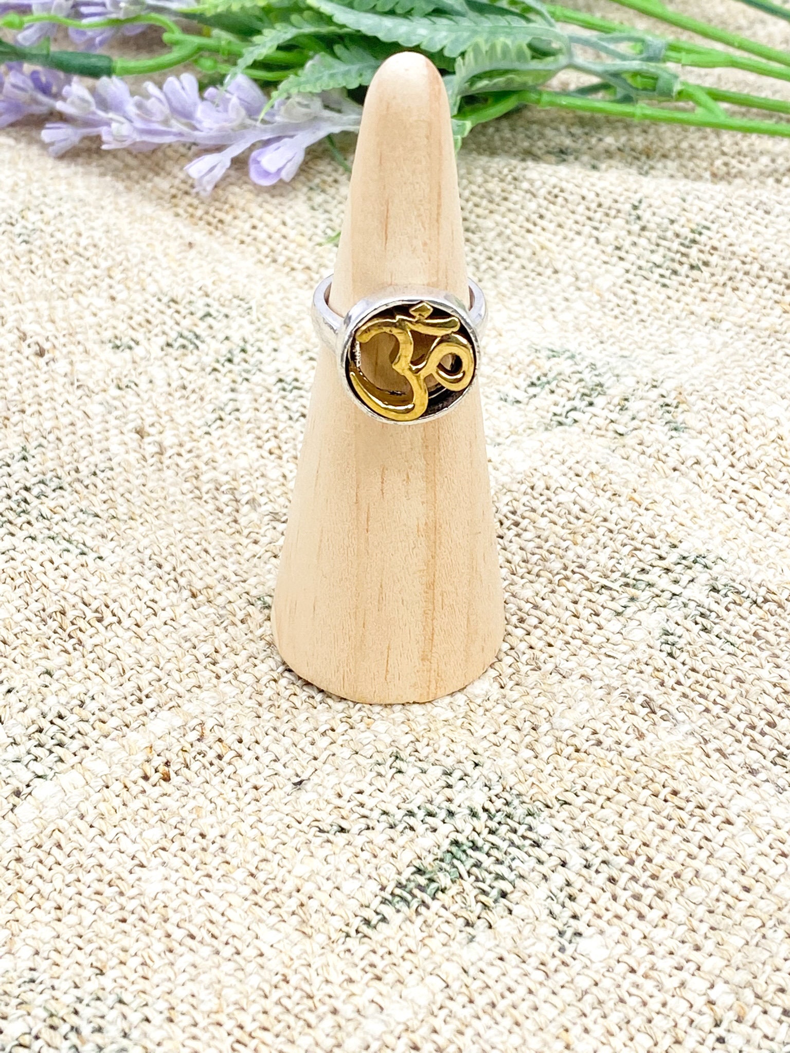Om Rings, Round Shaped Aum Rings, Sterling Silver Ring, Gold Filled ...