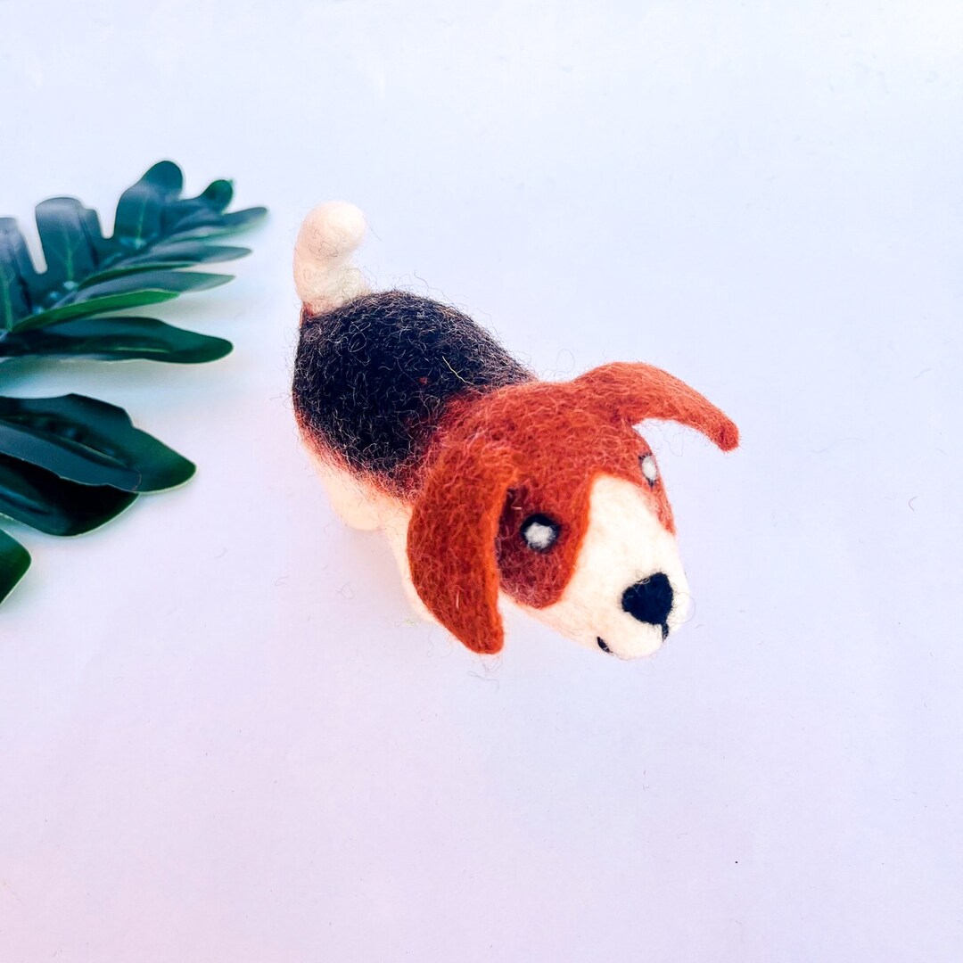 Cute Felt Dog, Felt Charm, Gift for Kids, Handmade Felt Dog, Eco ...