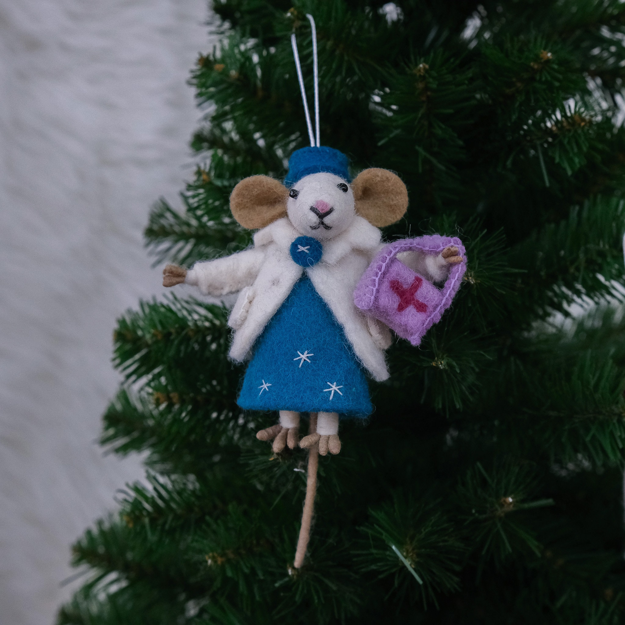 Eco Friendly Felt Rat Ornament, Handmade Felt Ornament, Xmas Hanging ...