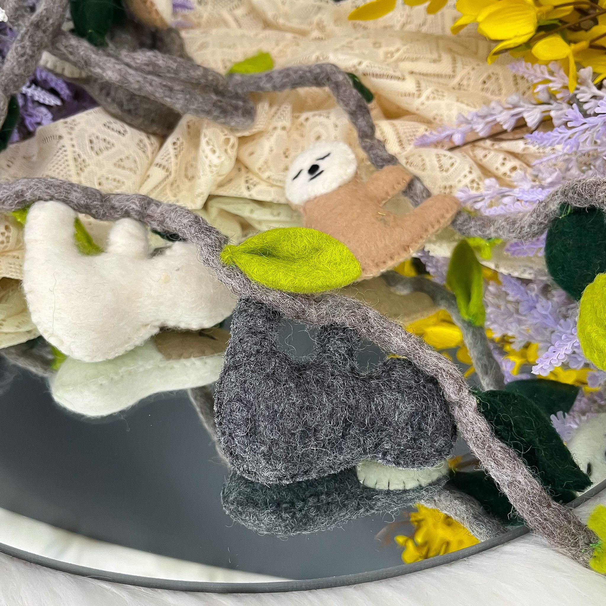 Woodland Animal Garland, Felted Koala Garland, Felt Banner, Party ...