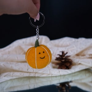Felt Vegetableskeychain, Woolfelted Cabbage, Pumpkin, Peas, Corn ...