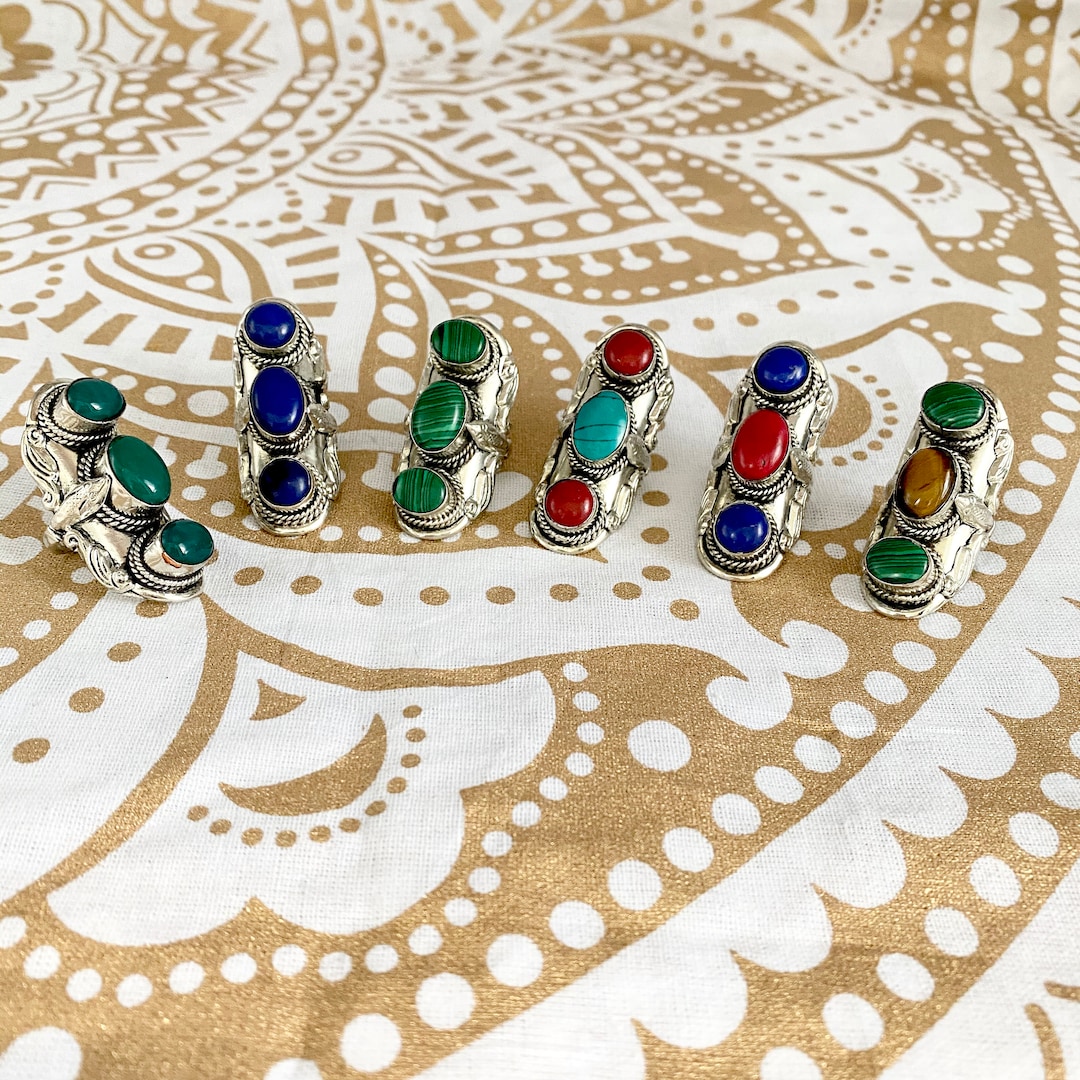 Handmade Gemstone Rings, Boho Rings, Statement Rings, Natural Gemstone ...