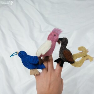 Handmade Felt Bird Finger Puppet, Storytelling for Kids, Nursery ...