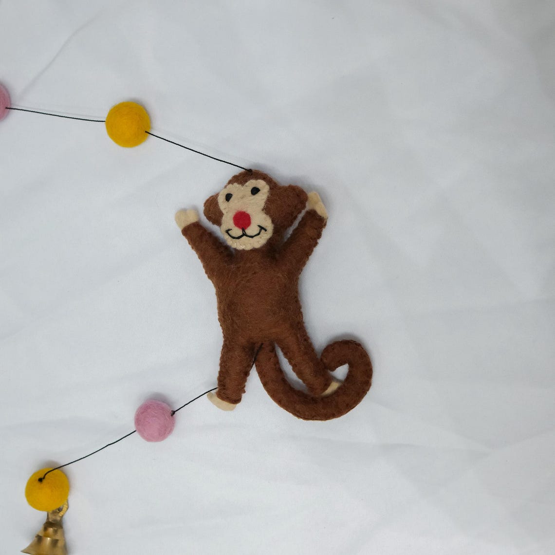 Felt Stuffed Monkey Garland, Nursery Decoration, Party Accessories ...