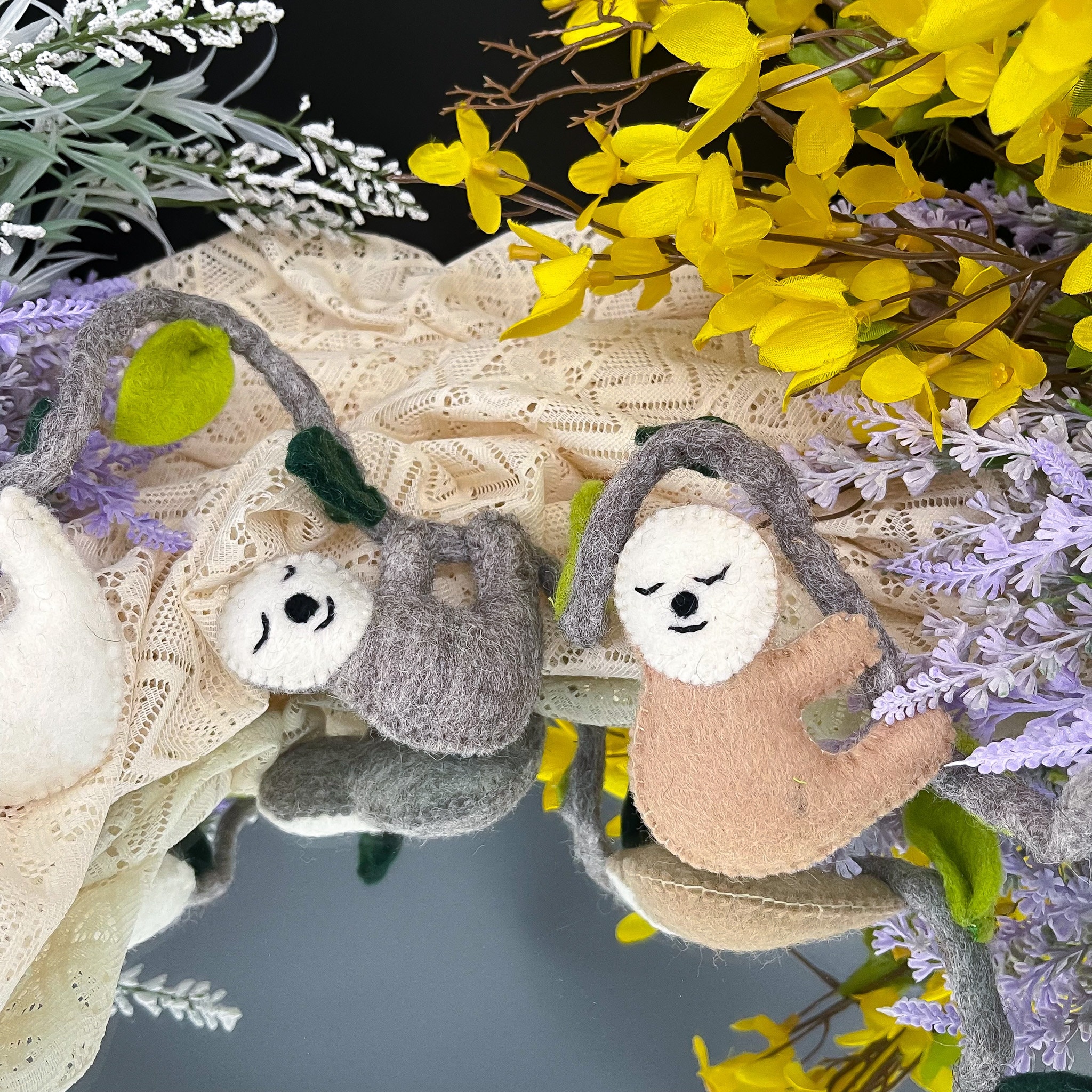 Woodland Animal Garland, Felted Koala Garland, Felt Banner, Party ...