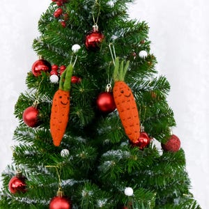 Felt Vegetable Ornaments, Wool Felted Broccoli, Corn, Carrot Hanging ...