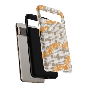 Puakenikeni Lei and Pikake Lei on Taupe Palaka Print Phone Case ...