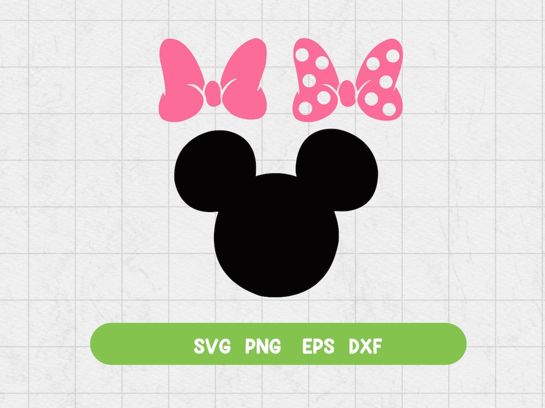 Minnie Mouse Svg, Minnie Mouse Head Svg, Minnie Mouse Clipart, Cutting ...