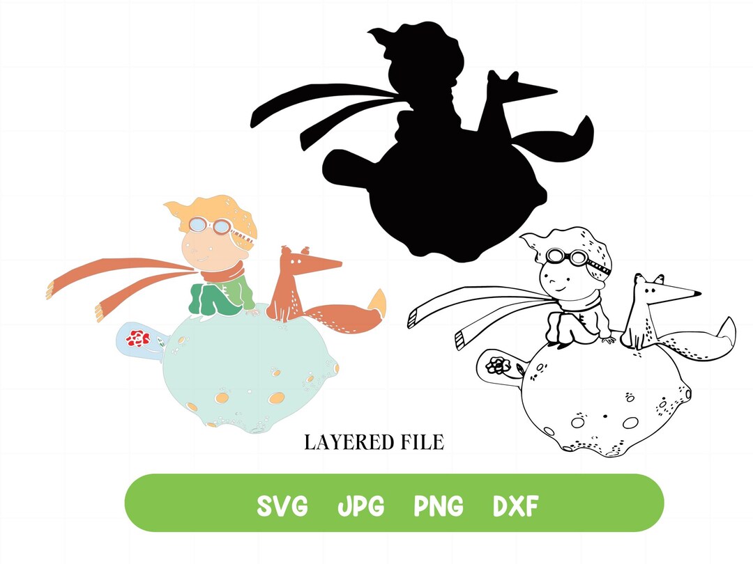 El Principito y el Zorro SVG: Archivo en capas (Descarga digital ...