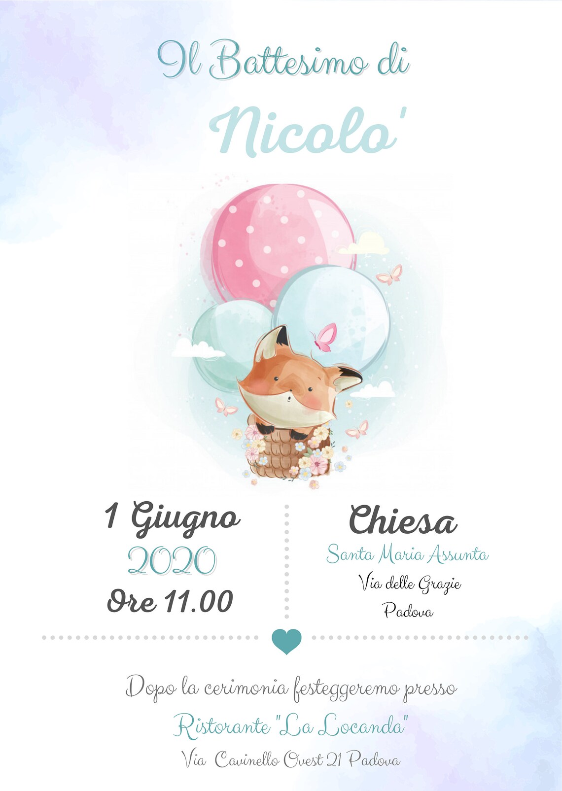 Invito Battesimo Bimbo e Bimba WHATSAPP FILE DIGITALE | Etsy