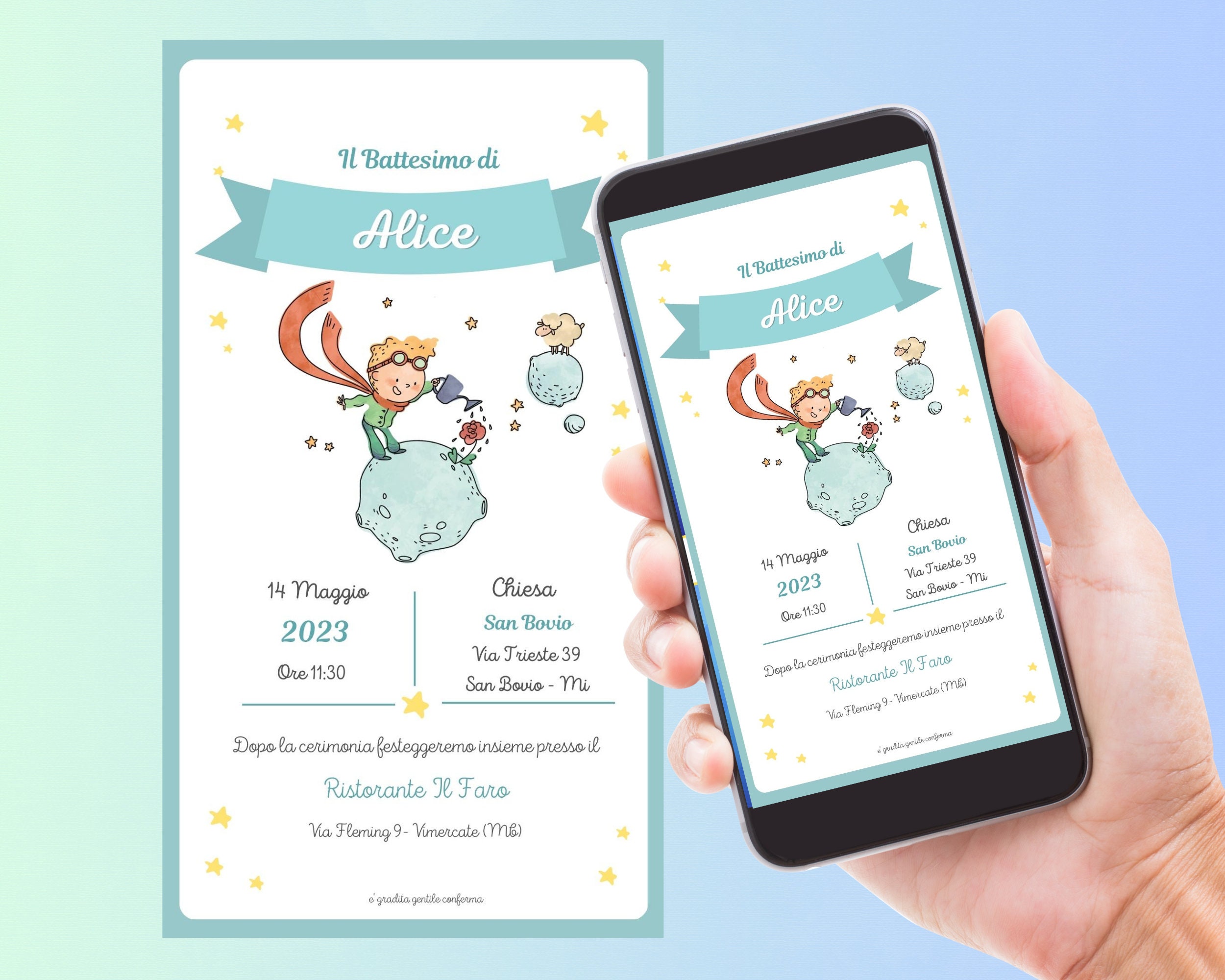 Invitación digital del Principito Invitación digital de - Etsy México